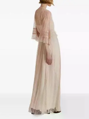 Alberta Ferretti Embroidered Maxi Dress