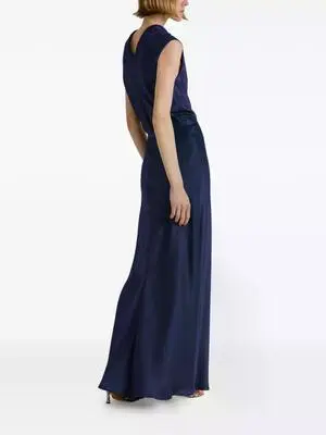 Alberta Ferretti High-waisted Satin Skirt