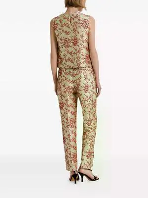 Alberta Ferretti Sleeveless Floral Print Top