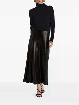 Alberta Ferretti High-neck Sweater With Sculptural Buttons