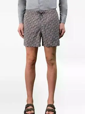 MOORER Geometric-print Swim Shorts