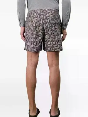 MOORER Geometric-print Swim Shorts