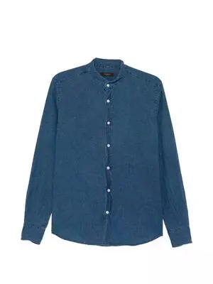 GLANSHIRT Band-collar Long-sleeve Shirt