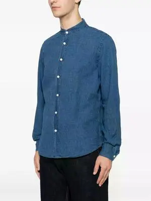 GLANSHIRT Band-collar Long-sleeve Shirt