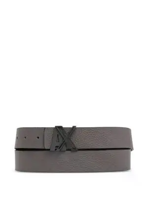 Armani Exchange Logo Buckle Belt - Grey