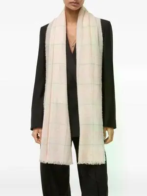 Burberry Wide-embellished Check Wool-silk-blend Scarf