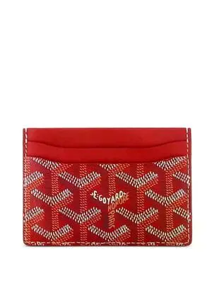 Goyard Saint Sulpice Coated Canvas Card Holder - Red