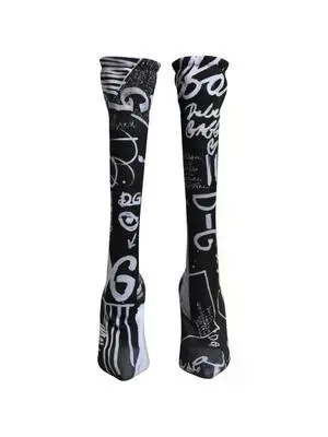 Dolce & Gabbana Graphic-print Pointed-toe Boots