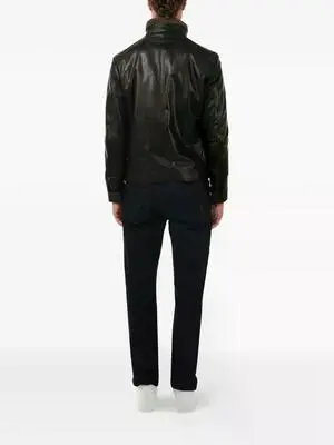 AL DUCA D’AOSTA 1902 Quilted Shoulder Leather Jacket