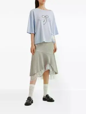 B+AB Graphic Print Side-tie T-shirt - Blue