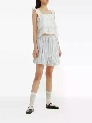 TOUT A COUP Ruffled Tiered Blouse
