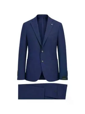 Tagliatore Single-breasted Notched-lapel Suit - Blue