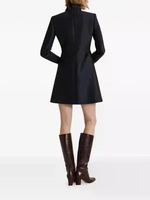 Alberta Ferretti V-neck Ruffled Dress