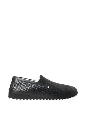 Dolce & Gabbana Woven Leather Slip-on Loafers