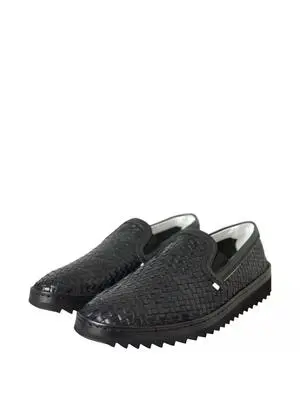 Dolce & Gabbana Woven Leather Slip-on Loafers