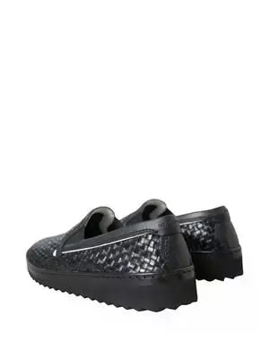 Dolce & Gabbana Woven Leather Slip-on Loafers