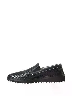 Dolce & Gabbana Woven Leather Slip-on Loafers