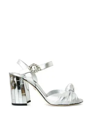 Dolce & Gabbana Knotted Metallic Sandals