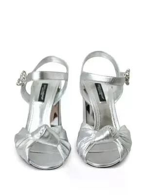 Dolce & Gabbana Knotted Metallic Sandals