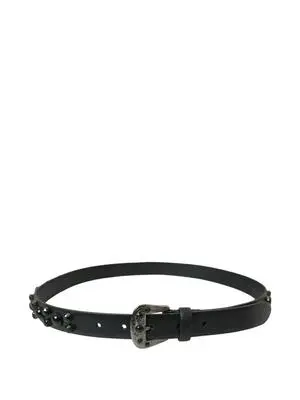 Dolce & Gabbana Embellished Leather Belt - Black
