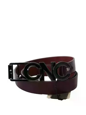 Costume National Logo Letter Leather Belt - Brown