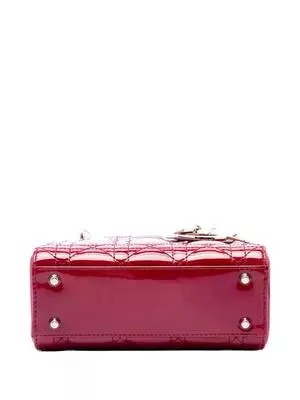 Dior Patent Cannage Lady Satchel - Red