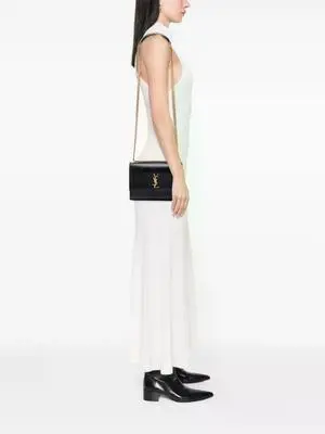 Saint Laurent Calfskin Monogram Sunset Crossbody Bag