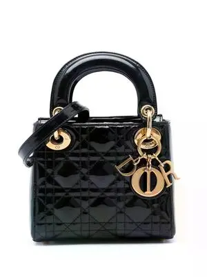 Dior Patent Cannage Lady Satchel - Black