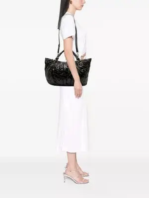 Miu Miu Quilted Patent Leather Hobo Satchel