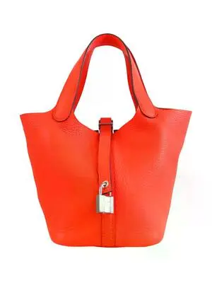 Hermès Clemence Picotin Lock 18 Handbag - Orange