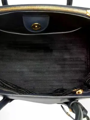 Prada Glace Calf Twin Pocket Double Handle Satchel