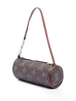 LOUIS VUITTON Monogram Canvas Papillon Pochette Handbag - Brown