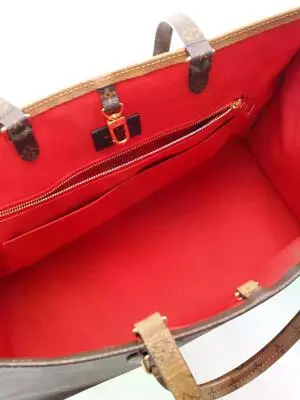 LOUIS VUITTON Monogram Reverse Giant Onthego Gm Satchel - Brown