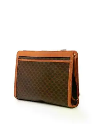 Celine Macadam Coated Canvas Clutch Bag