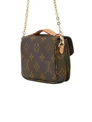 LOUIS VUITTON Monogram Micro Métis Satchel - Brown