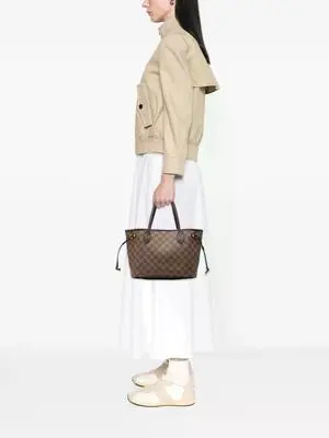 LOUIS VUITTON Damier Ebene Neverfull Pm Tote Bag - Brown