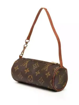 LOUIS VUITTON Monogram Papillon Pochette Handbag - Brown