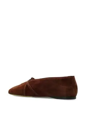 Moschino Plaque Buckle-strap Ballet Flats