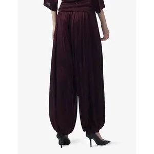 LEEM Harem Satin Trousers