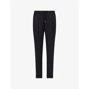 Paul Smith Drawstring Tapered-leg Wool Trousers