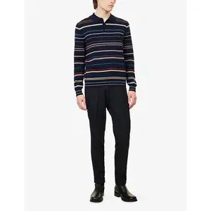 Paul Smith Drawstring Tapered-leg Wool Trousers