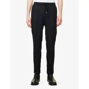 Paul Smith Drawstring Tapered-leg Wool Trousers