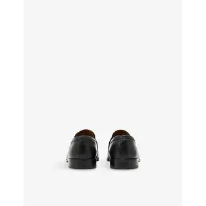 REISS Peter Formal Leather Saddle Loafers
