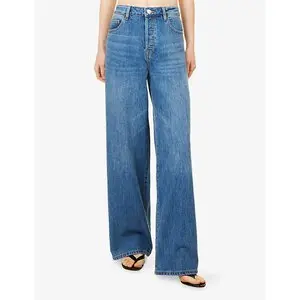 Good American High Rise Wide Leg Denim Jeans