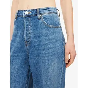 Good American High Rise Wide Leg Denim Jeans