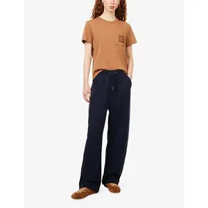 EMELLO Straight-leg Cotton Jogging Bottoms With Patch Pocket