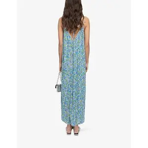 Zadig&Voltaire Printed Woven Maxi Dress - Pear