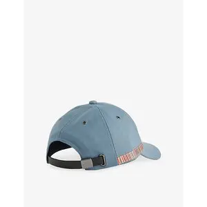 Paul Smith Cotton Baseball Cap With Signature Trim - Blue