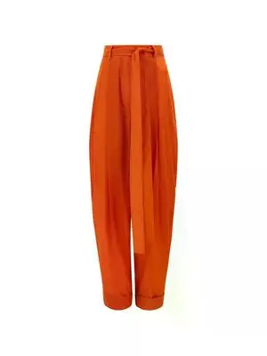 FERRAGAMO Barrel-leg Virgin Wool Trousers