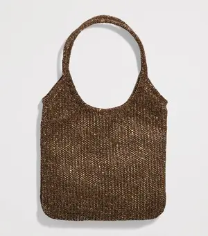 Miu Miu Mesh-sequin Tote Bag - Brown